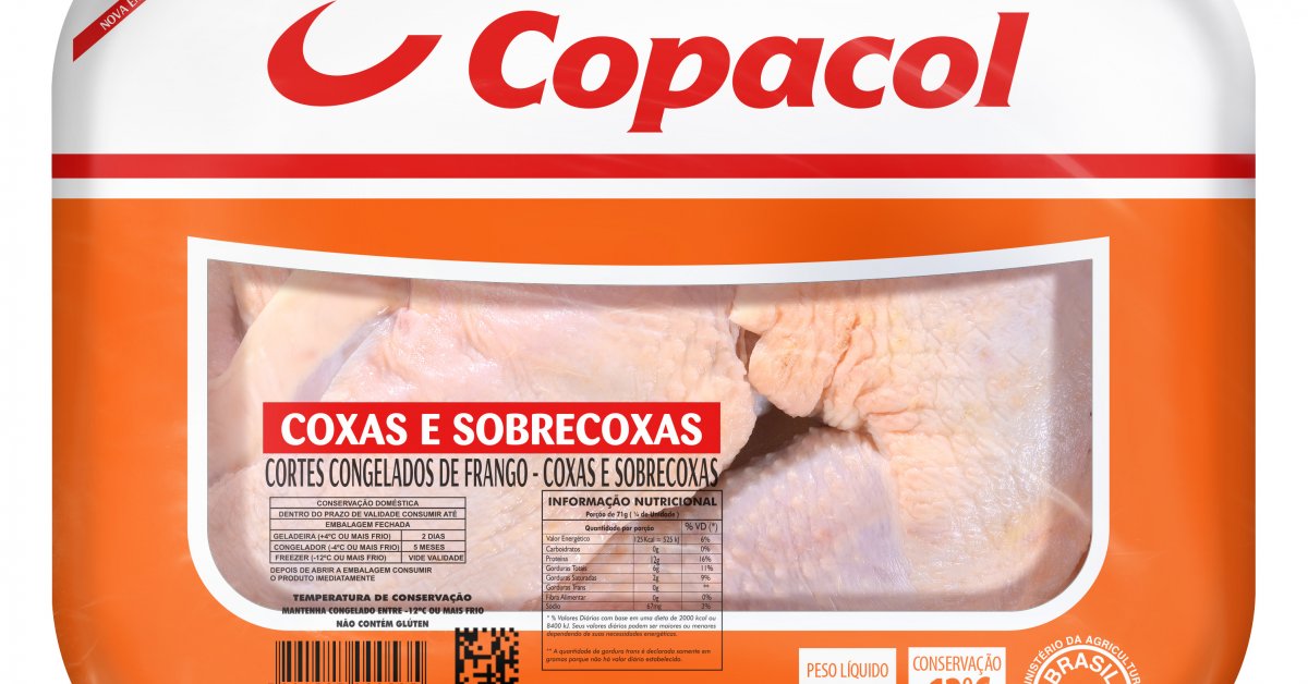Copacol - Produtos - Coxa/Sobrecoxa Congelada 1Kg