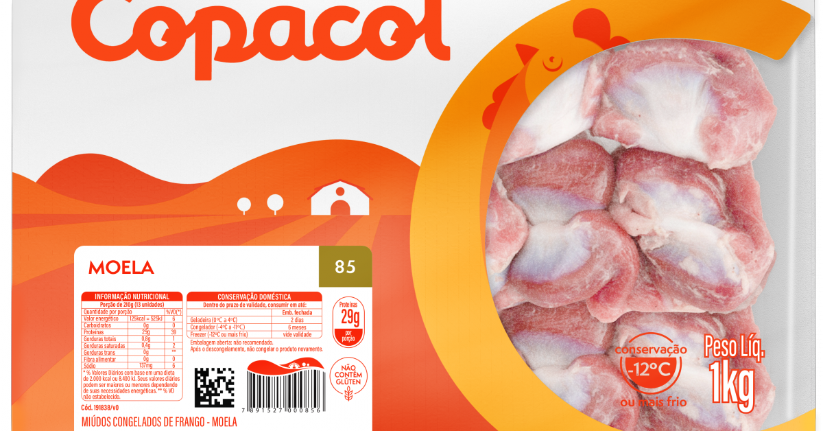 Copacol - Produtos - Moela Congelada 1Kg