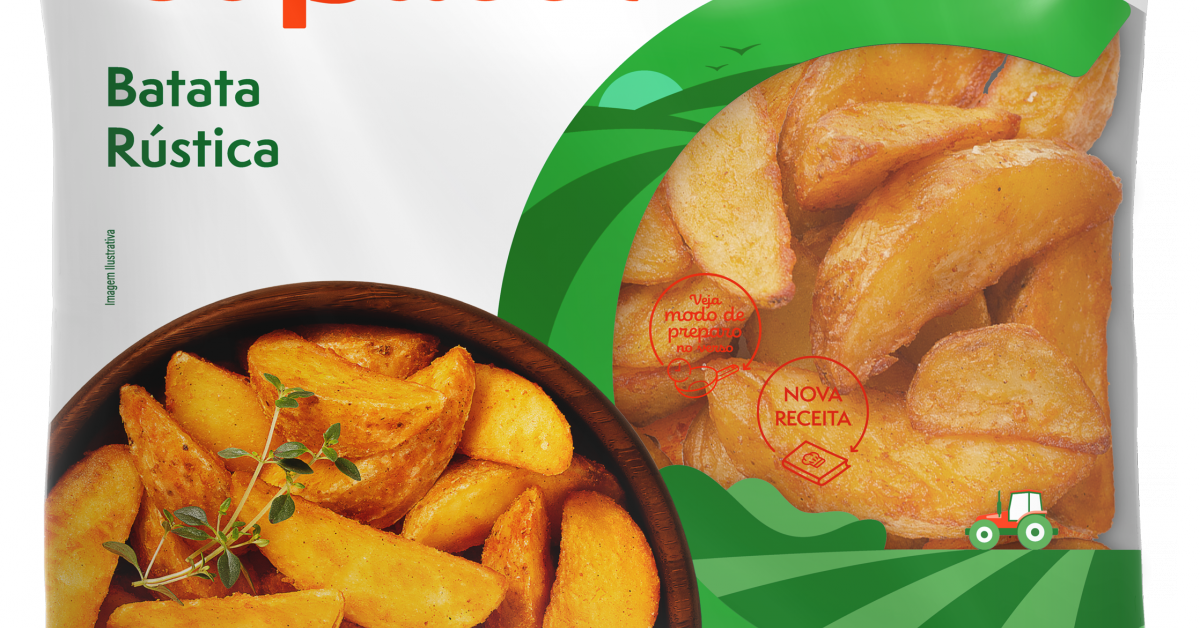 Copacol - Produtos - Batata Rústica Congelada Temperada 400g