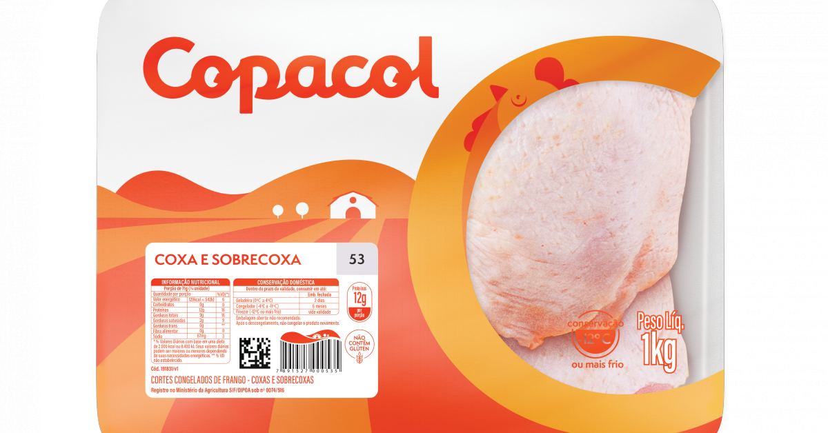 Copacol - Produtos - Coxa/Sobrecoxa Congelada 1Kg