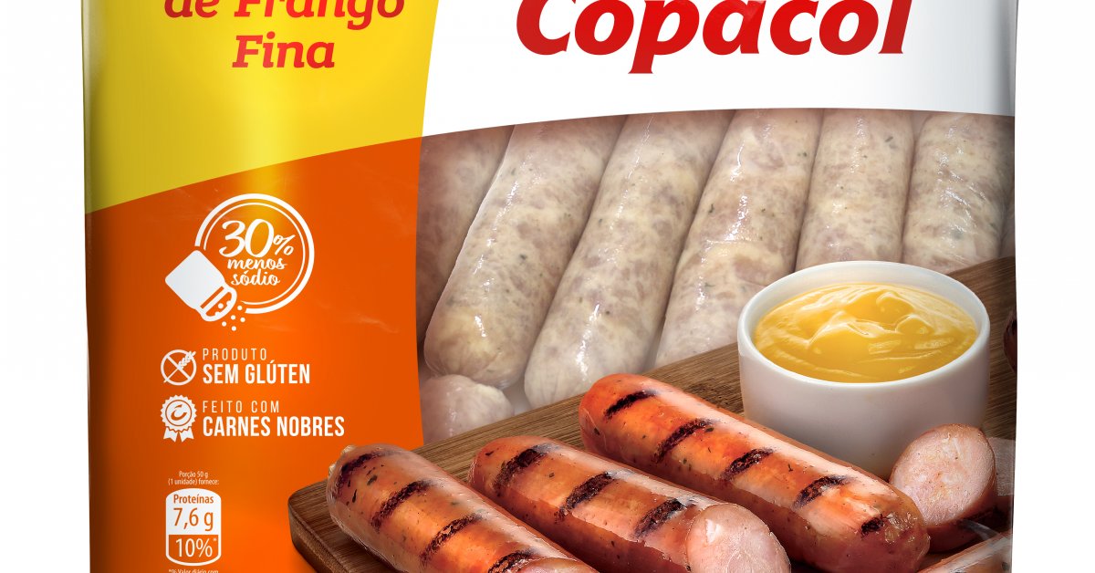 Copacol - Produtos - Linguiça de Frango Fina Resfriada 800g
