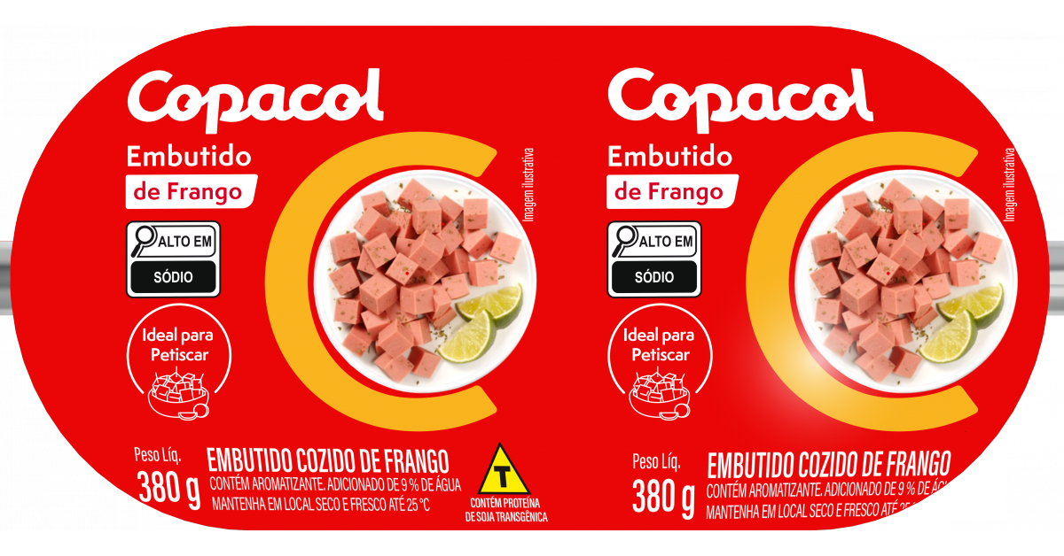 Copacol - Produtos - Embutido Cozido de Frango 380g