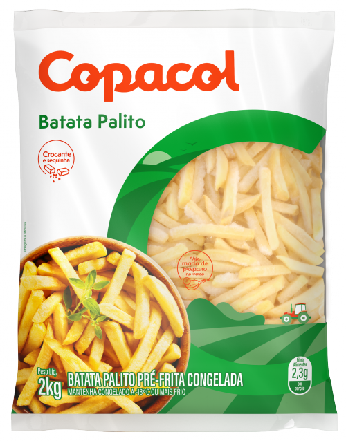 Copacol - Produtos - Batata Palito Pré-Frita Congelada 2Kg