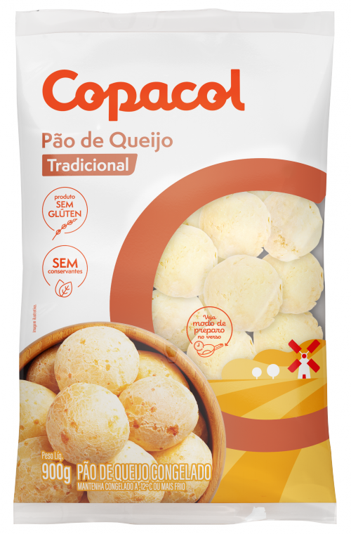 Copacol - Produtos - Pão de Queijo Tradicional Congelado 900 g