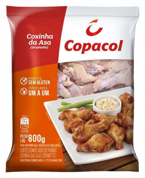 Copacol - Produtos - Coxinha da Asa Congelada IQF 800g