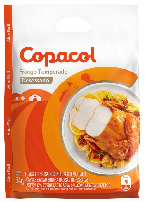 Copacol - Produtos - Frango Desossado Temperado Congelado